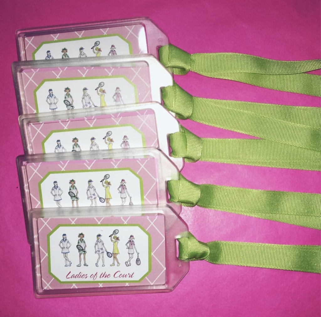 Custom Bag Tags for a Tennis Team - Bloom Designs